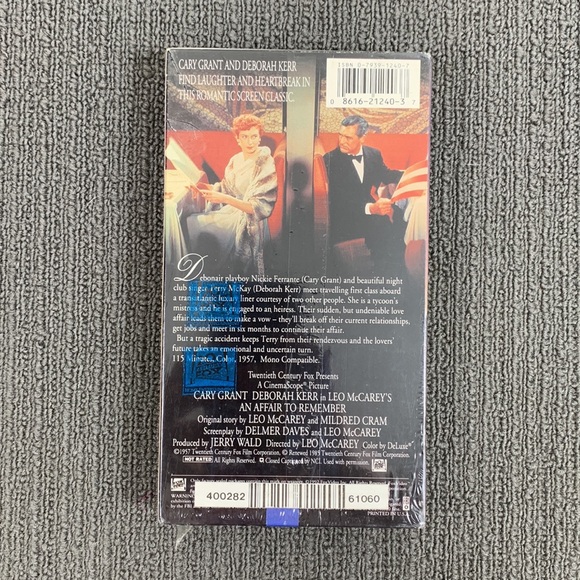 20th Century Fox | Media | An Affair To Remember 957 Vhs 1992 2th ...